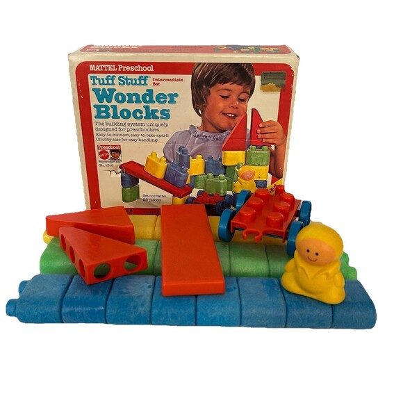 Mattel | Toys | Vintage Mattel Preschool Tuff Stuff Wonder Blocks 29 ...